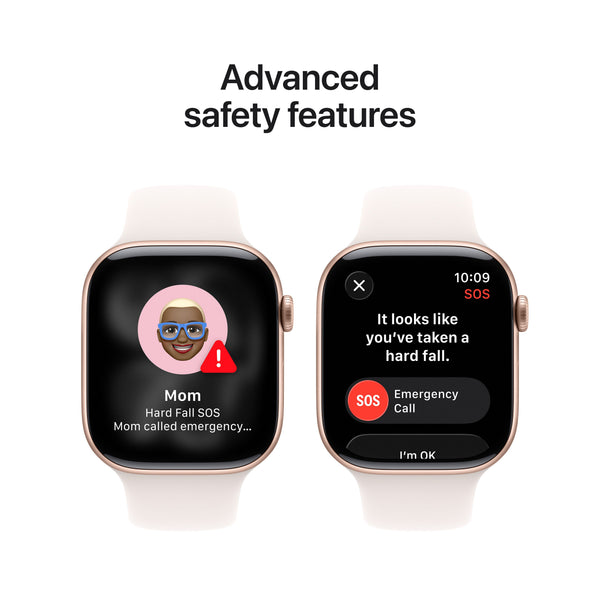 Apple Watch Series 11 GPS 46mm Rose Gold Aluminium Case with Light Blu