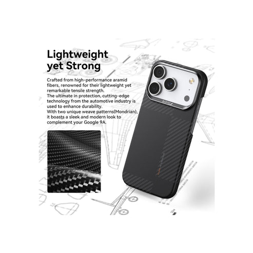 Raptic Aramid Fiber Geotik Magsafe Case for iPhone 17 Pro - Mondrian
