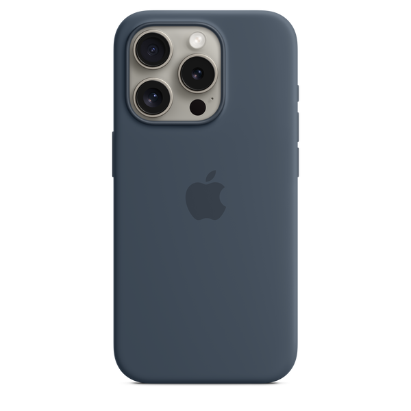 iPhone 15 Pro Silicone Case with MagSafe - Storm Blue